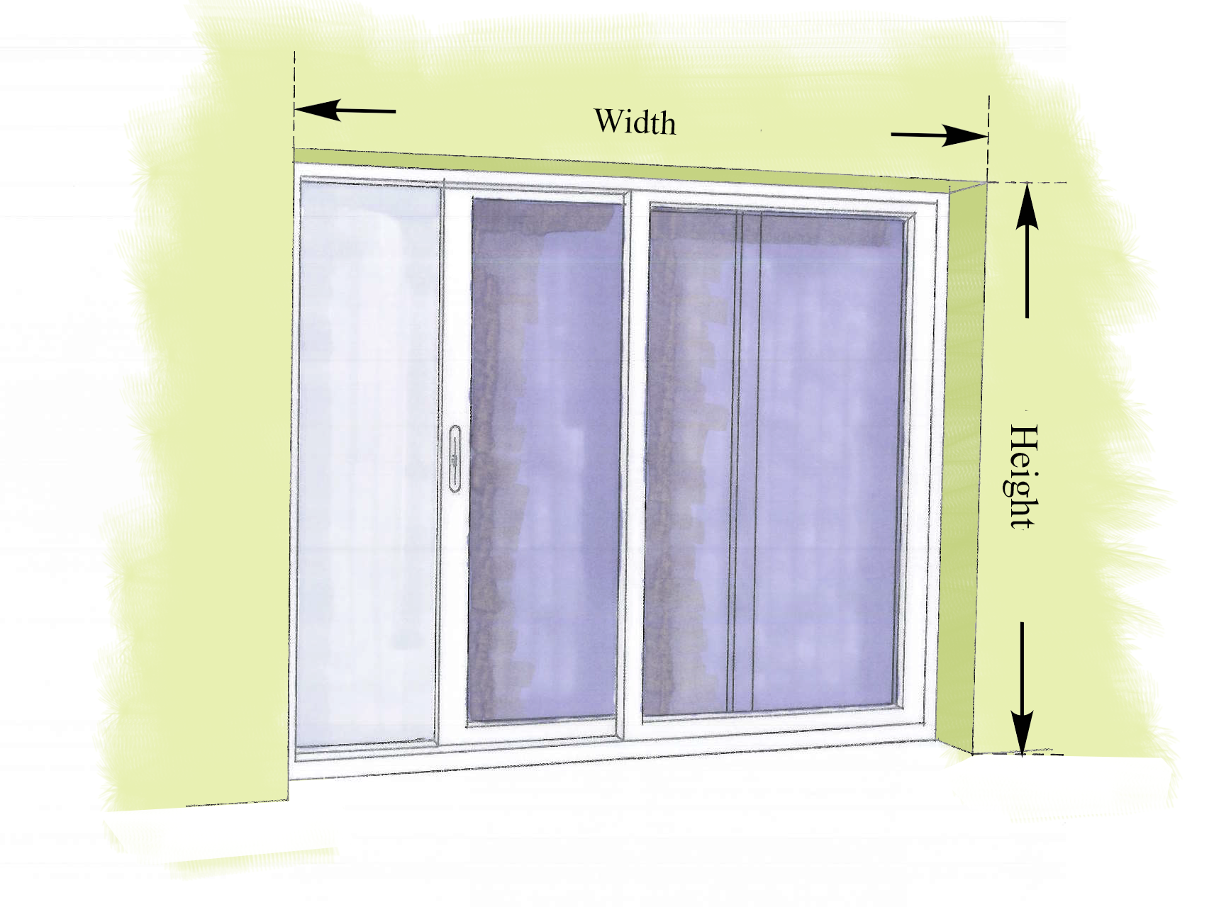 How to measure - double sliding screens - kit | Streme
